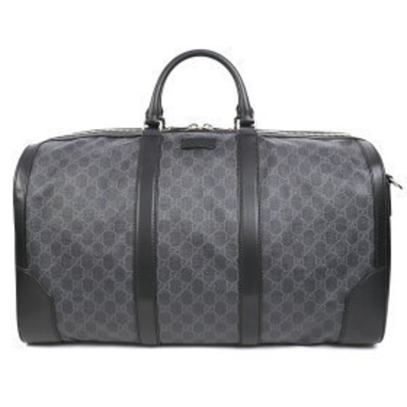 Gucci | Bags | Gucci Gg Black Carry On Duffle Soft Supreme Bag Sports ...